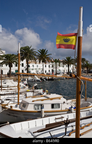 Boats in the harbour in Fornells, Menorca Stock Photo - Alamy