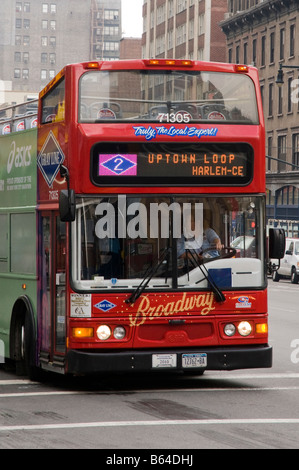 USA New York Tour Bus on Broadway and Times Square New York City NYC ...