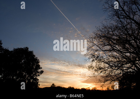 October sunset in Indiana Stock Photo - Alamy