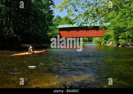 Kayaking, Battenkill river, Vermont Stock Photo - Alamy