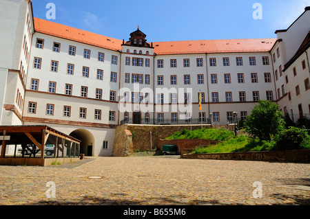 Courtyard of Colditz Castle, former prisoner-of-war camp, with Stock ...