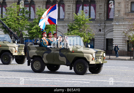 Russian high mobility multipurpose military vehicle Tigr (Tiger) march ...