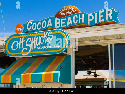 Cocoa Beach Pier and Oh Shucks Seafood Bar, Cocoa Beach, Space Coast ...