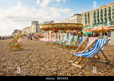 Iconic blue-and-white striped beach tents on the sandy shores of ...