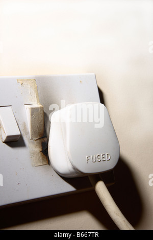 Dangerous electrical plug socket Stock Photo - Alamy