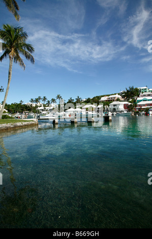 Shot of the Flatts Village near the Flatts Bridge, Hamilton Parish ...
