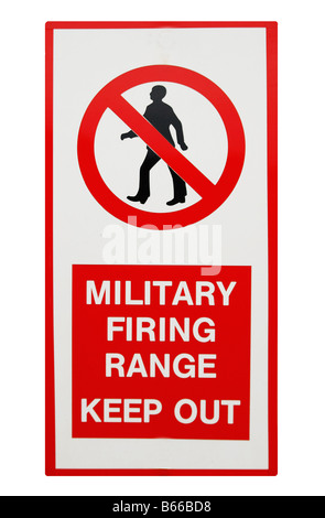 Warning sign at a MOD training and firing range Stock Photo - Alamy