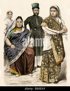 Clothing, fashion in India, from 1600-1800, in Tibet and Tungusen ...