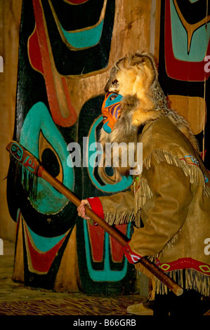 Tlingit Chilkat Dancers in Chilkat Blankets Portrait Stock Photo - Alamy