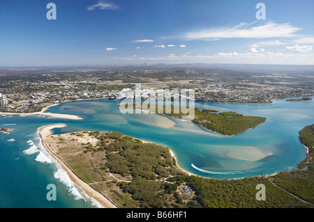 Maroochy river mouth Cotton Tree Maroochydore Sunshine Coast Australia ...