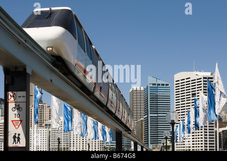 Darling Harbour monorail, Sydney, Australia Stock Photo - Alamy