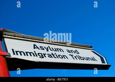 Street Sign to Asylum Stock Photo - Alamy