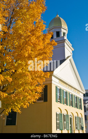 Bennington County court house and white clad church Manchester Vermont ...