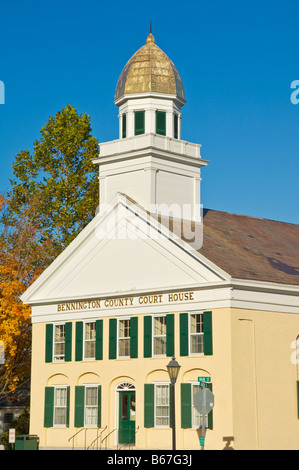 Bennington County court house and white clad church Manchester Vermont ...