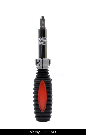 Small Black Rubber handled "removable bit" screwdriver Stock Photo - Alamy