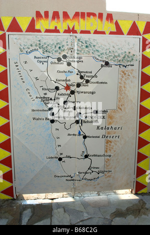 Map of Namibia Stock Photo - Alamy