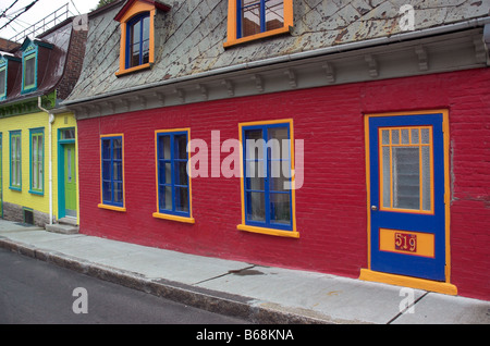 Old coloured buildings in Quebec City, Canada Stock Photo - Alamy