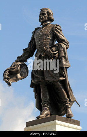 Statue of Samuel de Champlain, by Paul-Romain Chevré, near Château ...