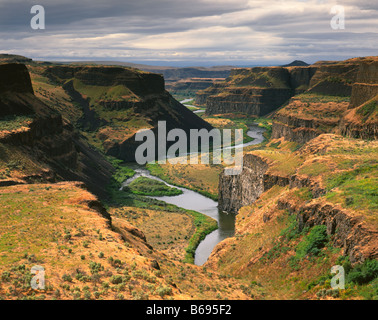 Palouse River in gorge below Palouse Falls Washington USA Stock Photo ...