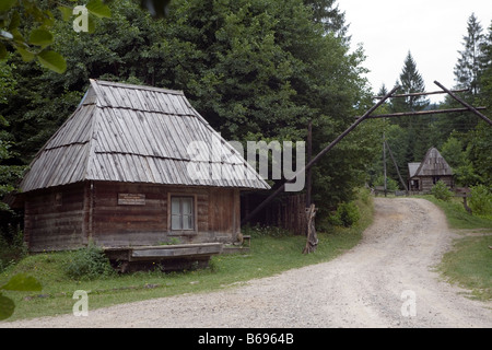 Bosnia and Herzegovina Preserved old Bosnian timber hut in Ecological ...
