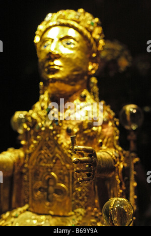 Religious art, reliquary of St. Foy (9th century), museum, Conques ...