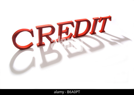 The word credit in red Stock Photo: 21118414 - Alamy