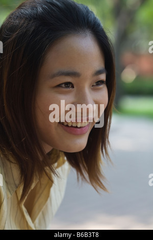 one happy confident young Chinese college student in campus Stock Photo ...