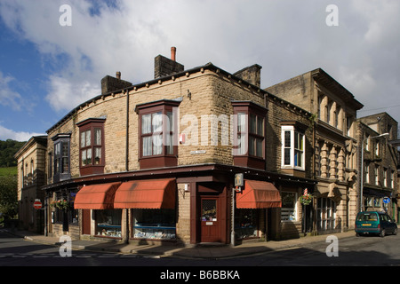 Hebden Bridge Hope Street typical buildings West Yorkshire UK Great ...
