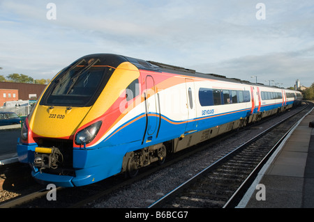 Meridian class 222 train in east midlands trains livery waiting at a ...
