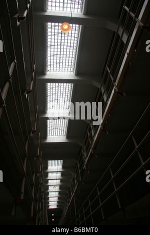 Skylights and catwalks in Alcatraz Penitentiary, San Francisco ...