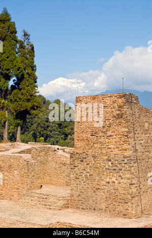 Ruins of Rabdentse Palace in Rabdentse, Sikkim, India. Towards the ...