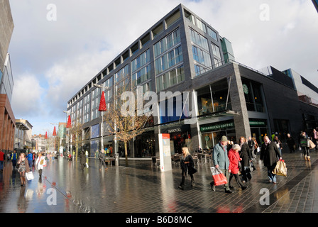 Liverpool One Shopping Mall Complex Liverpool England UK at twilight ...