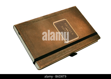 Old diary book isolated on white Stock Photo - Alamy