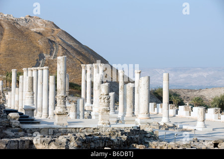 PALLADIUS STREET BYZANTINE COLONNADE RUINS TEL BEIT SHEAN NATIONAL PARK ISRAEL Stock Photo - Alamy