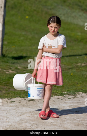 Girl in a village in Moldova Stock Photo - Alamy