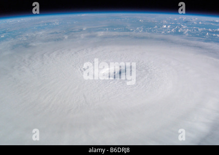 Eye of hurricane Isabel. This image was taken from the International ...