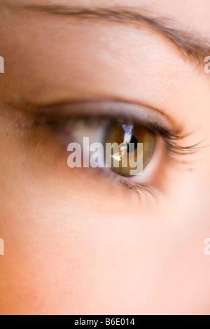 human eye close up with reflecting moon Stock Photo - Alamy