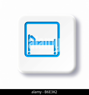Hospital ward symbol against white background Stock Photo - Alamy
