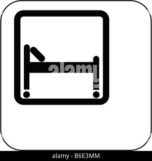 Hospital ward symbol against white background Stock Photo - Alamy
