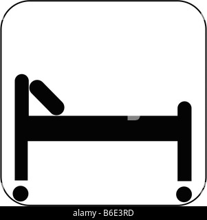 Hospital ward symbol against white background Stock Photo - Alamy