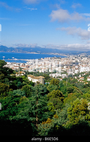 Top view above Cannes city and the bay Stock Photo - Alamy