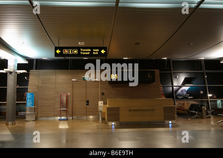Riga International airport (RIX) terminal at night. Latvia Stock Photo ...