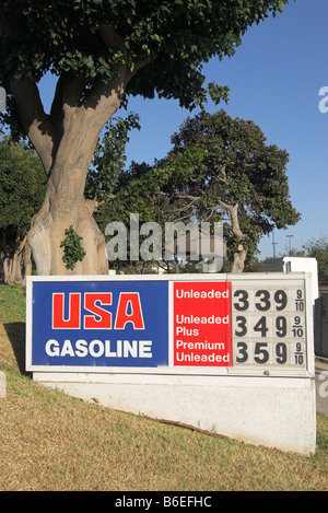 Gasoline prices, Orange County, California, USA. July 2008 Stock Photo ...