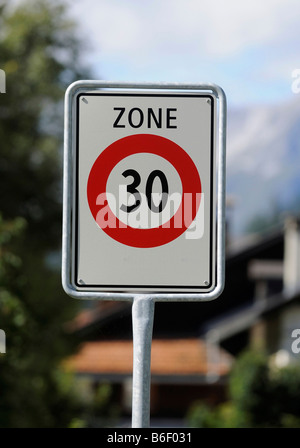 Road sign, max speed 30, speed limit 30 Stock Photo - Alamy