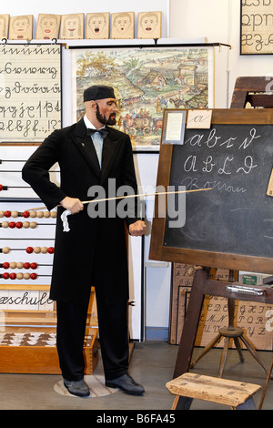 Old teacher in front of blackboard Stock Photo - Alamy
