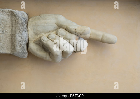 Colossal statue of Constantine: right hand Sculpture 313-324 AD Marble ...