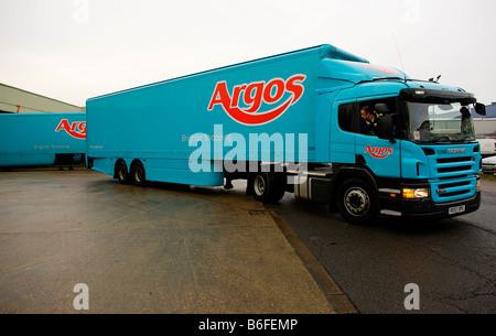 An Argos delivery lorry arrives at the Welwyn Argos Direct distribution ...