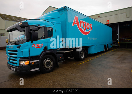 An Argos delivery lorry arrives at the Welwyn Argos Direct distribution ...