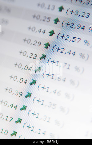 Rising share rates Stock Photo - Alamy