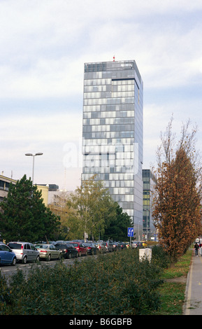 Zagreb, Croatia, modern business tower in Vukovarska street in Zagreb ...